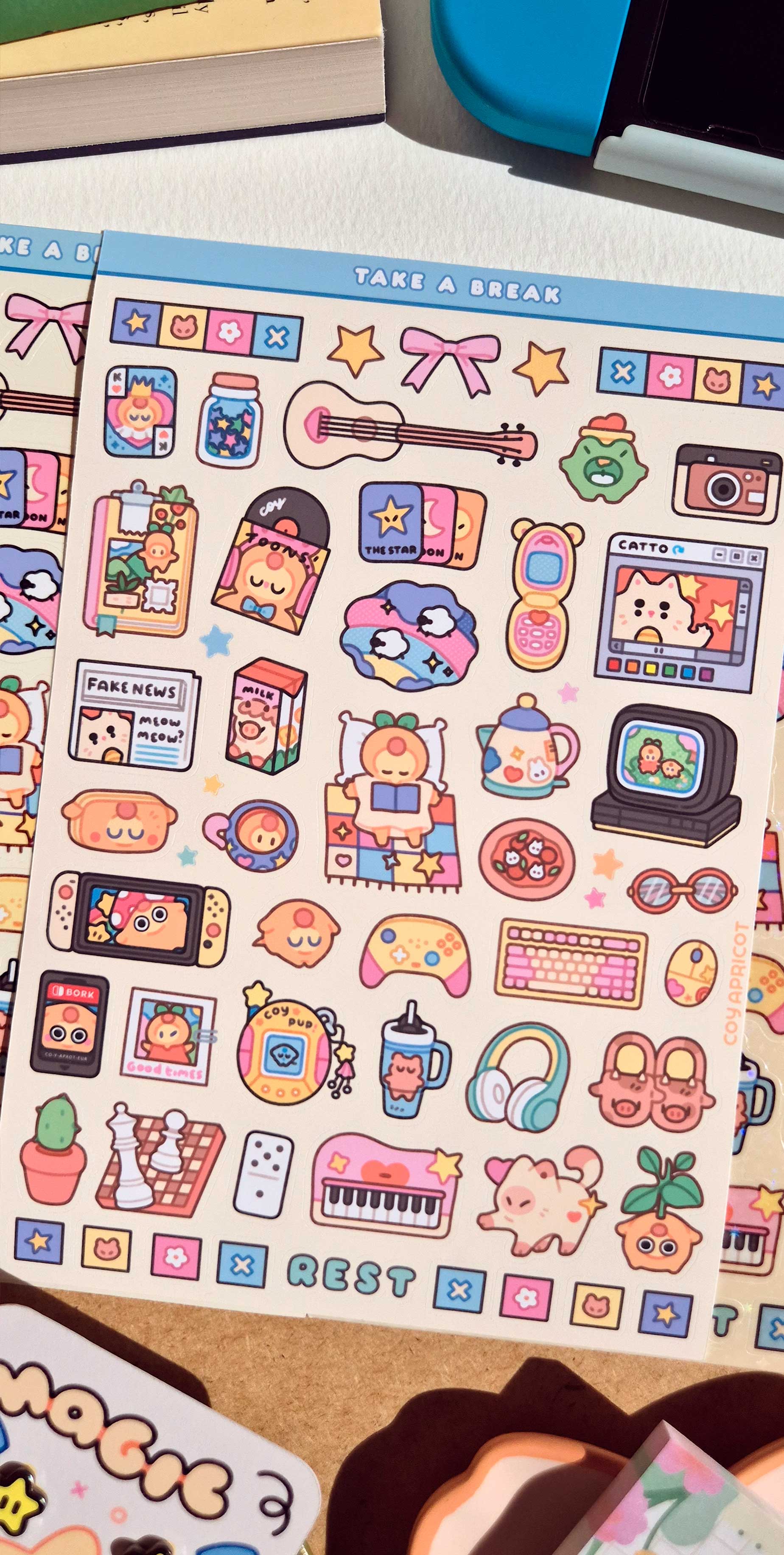 Take A Break Sticker Sheet – Coy Apricot